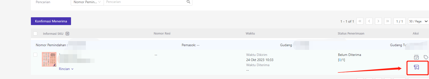 2. Pada Halaman Scan untuk Menerima